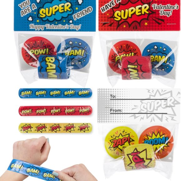 Party Supplies | Superhero Slap Bracelets With Cards 1 Pack | Poshmark